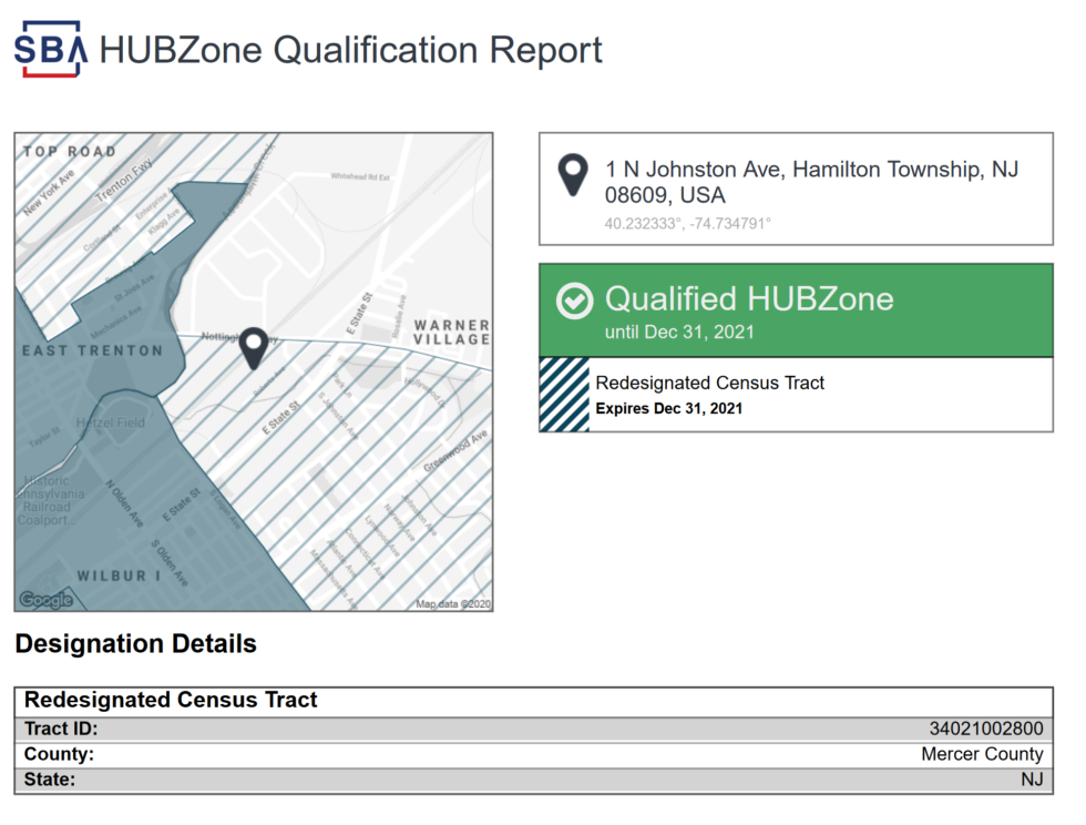 Mill One Space is located in a Qualified Hubzone in NJ